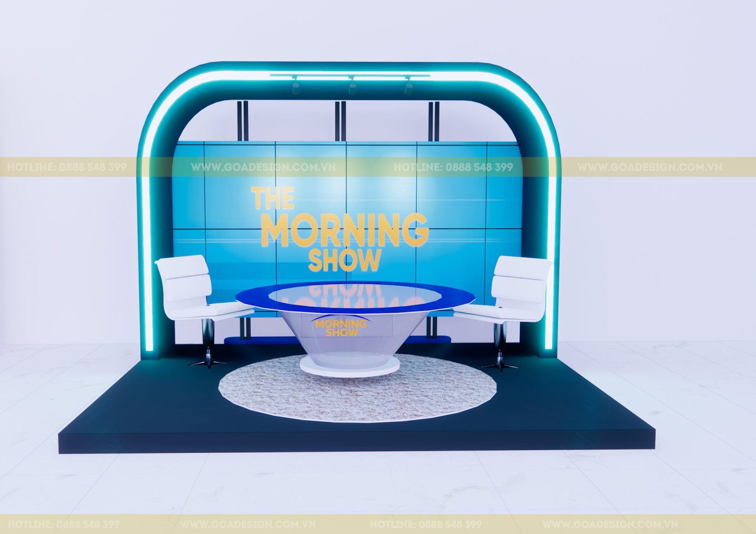 Thiết kế và setup phim trường ảo – Morning show – goadesign – kiến tạo ...